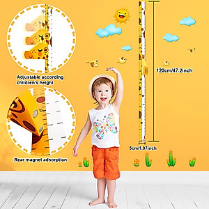 Baby Height Growth Chart Ruler for Kids Room Decor,3D Movable Giraffe Height Ruler Nursery Animal Wall Decals