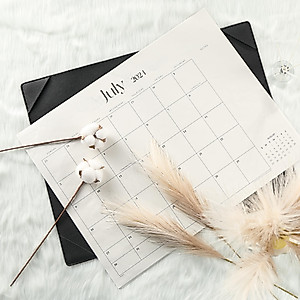 Simplified Desk Calendar 2024-2025 with Desktop Mat, Cabbrix Large Desk Pad Calendar 21 x 16.5 Inch Runs From Now to Jun 2025, Desk Blotter Calendar 2024-2025 for Home School and Office (Black)