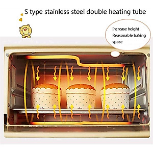 Tabletop Electric Oven 11L Mini Oven Adjustable Temperature 60-230 ℃ and 30 Minutes Timer Multifunctional Household Baking Electric Oven