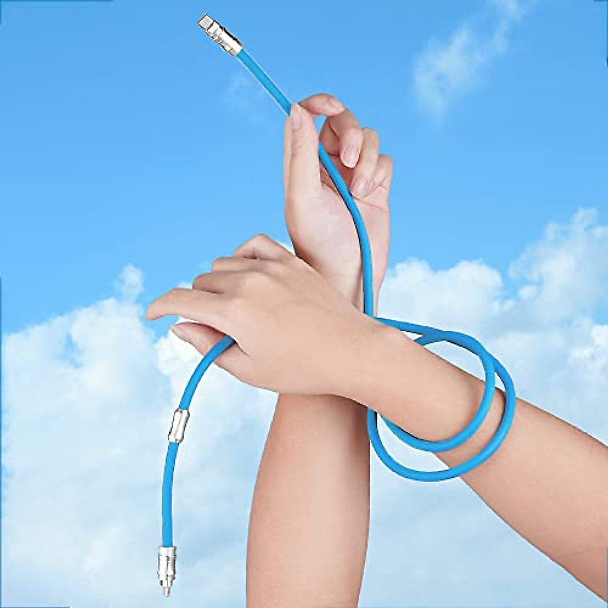 WLGQ USB C to USB C Cable, PD100W Skin-Friendly Liquid Silicone Material Fast Charging Cable USB Type C Interface Device Universal Charging Cable（Blue-6.6ft-2pcs）