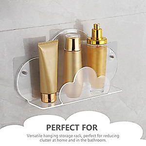 Zerodeko Clear Acrylic Cloud Shelves Wall Mounted Could Shape Wall Shelf Porch Entryway Floating Shelves Bookshelf Rack Wall Decoration (Transparent)