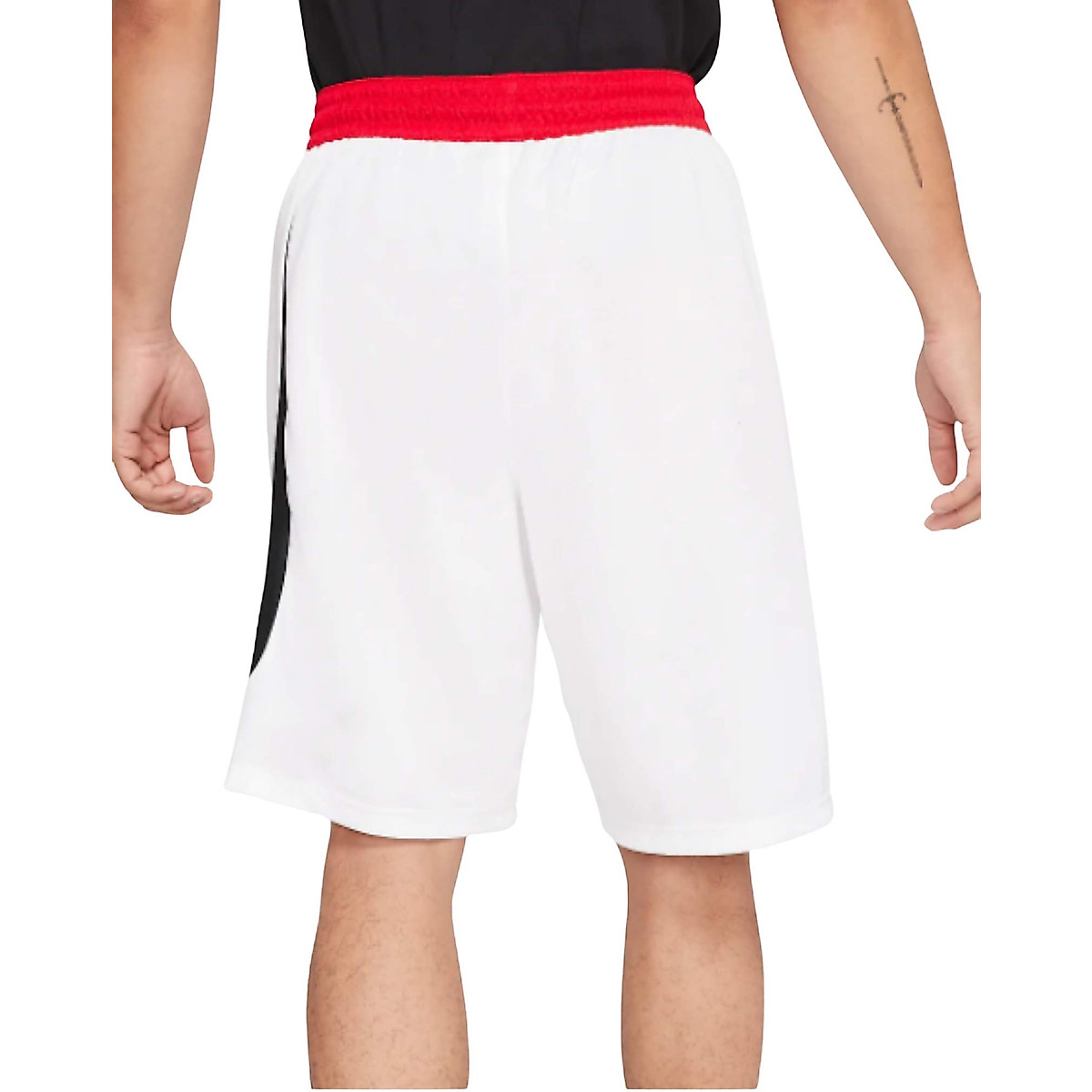 Nike HBR Men's Basketball Shorts (Medium, White/Black)