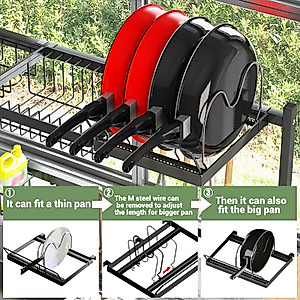 ADBIU Over The Sink (24"- 32.5" L) Dish Drying Rack (Expandable Dimension) Snap-On Design 2 Tier Kitchen Large Dish Drainer Counter Storage Organizer