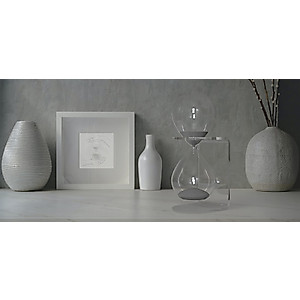 Tooby Hourglass Sand Timer 30 Minutes, Halfhour Glass with Decorative Acrylic Floating Support, Crystal Sand Clock Modern Decor for Home and Office