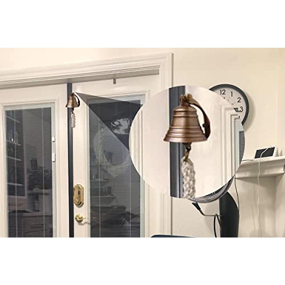 The Metal Magician 2" Antique Brass Bell Quality Marine Wall Mounted Ship Hanging Bell Perfect for Dinner, Indoor, Outdoor, School, Bar, Reception, Last Order & Church