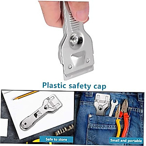 Amosfun 2pcs Seam Cleaning Shovel Mini Tools Cleaning Tool Can Opener Cleaning Tool Label Remover Hob Scraper Paint Tools Handy Peeler Stiff Scraper Painting Scraper Stainless Steel Silver
