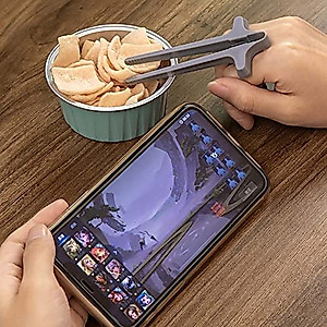 Dvcline 2pcs Finger Chopsticks and 8pcs Finger Sleeves for Snack Lovers, Anti-Sweat Breathable Seamless Touchscreen Finger Sleeves Thin Fiber for Mobile Games