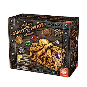 MindWare Dig It Up Discoveries Pirate: Giant Discovery Project for Kids – Dig up 13 Inspiring Charms – Includes a Bonus dig, 2 chisels and 1 Poster Filled with Pirate Facts and lore