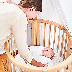 Stokke Sleepi Canopy by Pehr, Blush - Dreamy Crib Canopy Sleepi Mini & Crib/Bed - Available in Numerous Colors - Washable Soft Organic Cotton