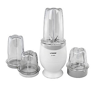 Livart Mini Mixer High-Speed Blender with Two 400ml and two 300ml mixing containers / Shake Maker Mixer System, White, MADE IN KOREA