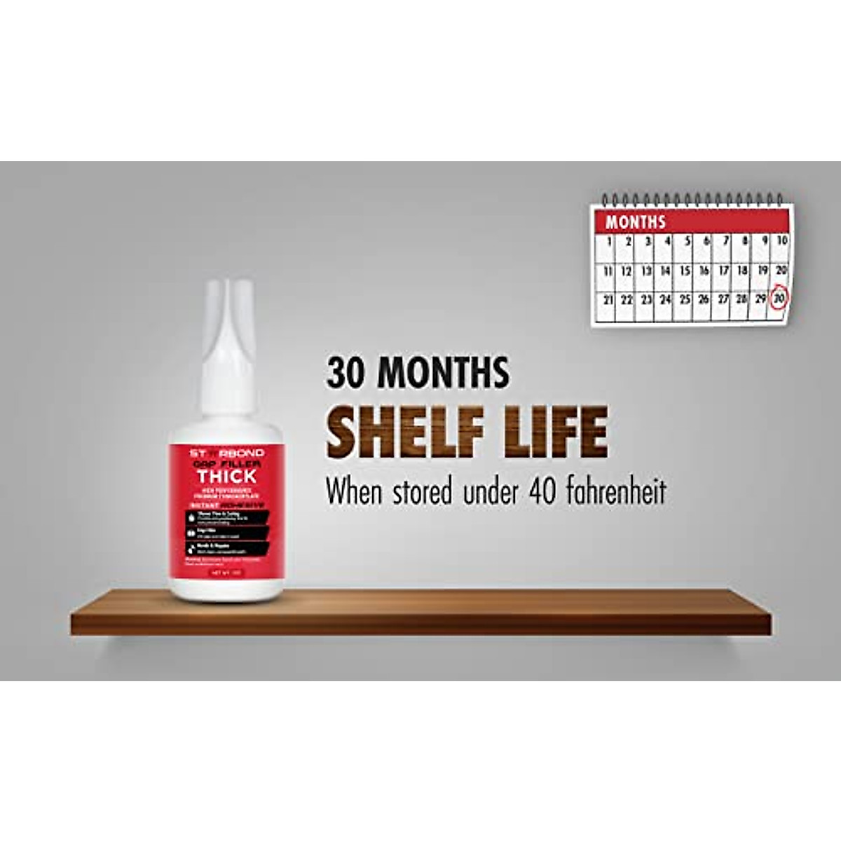 Premium Grade Cyanoacrylate (CA) Super Glue by STARBOND"Gap Filler" Thick 2000 CPS Viscosity Adhesive for Carpentry, Woodworking, Hobby Models, Archery Fletching (Thick, 1 Ounce)