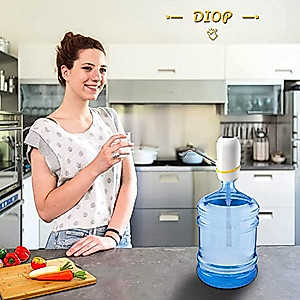 DIOP 5 Gallon Water Pump Dispenser | Electronic Automatic Drinking Water Pump | USB Charging Silicone Portable Water Bottle Pump for Kitchen | Automatic Water Dispenser | Office | Gym | Picnic