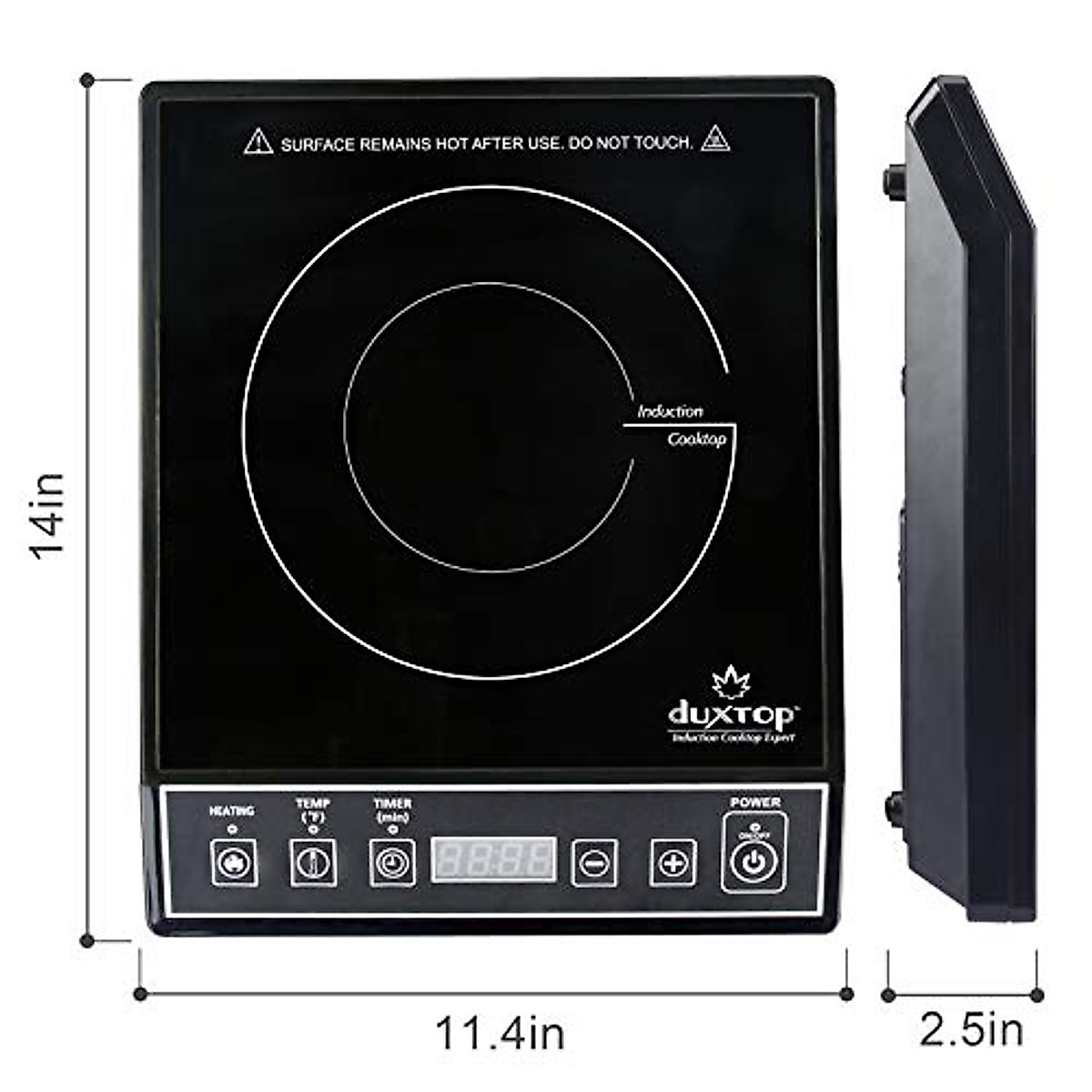 Duxtop 1800W Portable Induction Cooktop Countertop Burner, Black 9100MC/BT-M20B