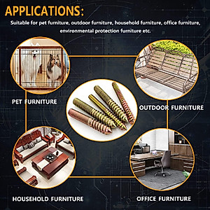 Yinpecly 10Pcs Carbon Steel Double Headed Hanger Bolts 2 inch Length Self-Tapping Screw for Furniture Installation M6×50 Bronze