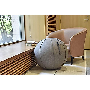 Vivora Luno - Sitting Ball Chair for Office and Home, Lightweight Self-Standing Ergonomic Posture Activating Exercise Ball Solution with Handle & Cover, Classroom & Yoga, Standard