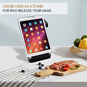 vocheer Pot Lid Holder, Kitchen Organizer Rack Spoon Rest Rack Holder-Lid Stand for Utensils in Kitchen, Black