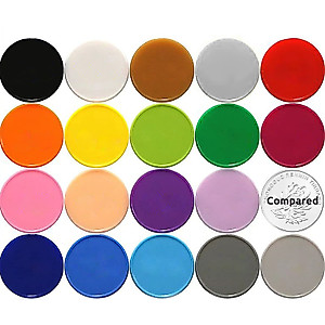 HAKITAROOM Set of 100 1 Inch Opaque Plastic Learning Counters Mini Poker Chips Game Tokens with Storage Box (1 Inch, Black)