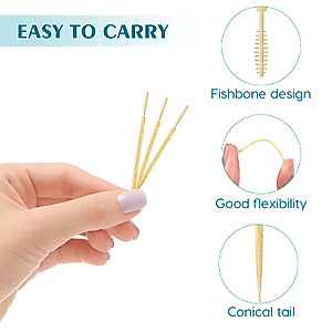 1000pcs Disposable Interdental Portable Plastic Toothpicks Oral Cleaner Stick Oral Gingival Dental Toothpicks Dental Flosser Pick (Random Color)