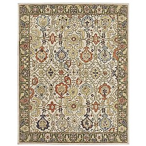 Hand Tufted Wallard Persian Traditional and Modern Wool Area Rugs 100% Wool Made for Living Room, Dining Room, Bedroom, and Entryway Area Rugs (Multi, 8 x 10 FT)
