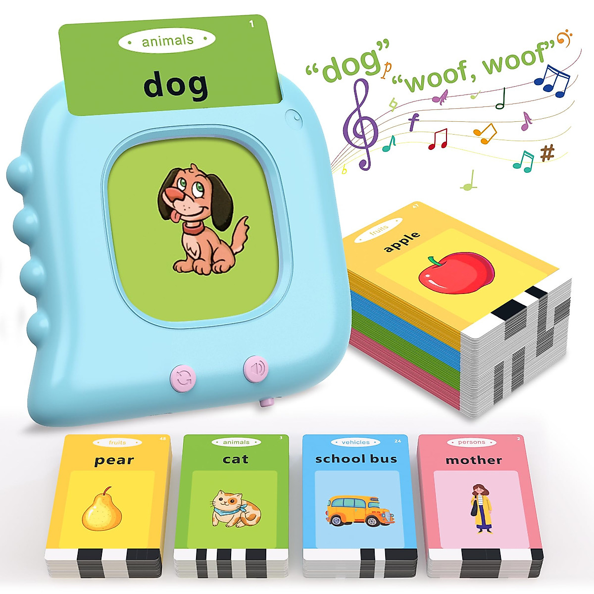 Talking Flash Cards for Toddlers 1-3, 224 Sight Words Toddler Flash Cards, Learning Toys for Toddlers, Sensory Educational Toys for Kids, Montessori Toys, Toddler Toys for Boys Age 1 2 3 4 5 Year Old