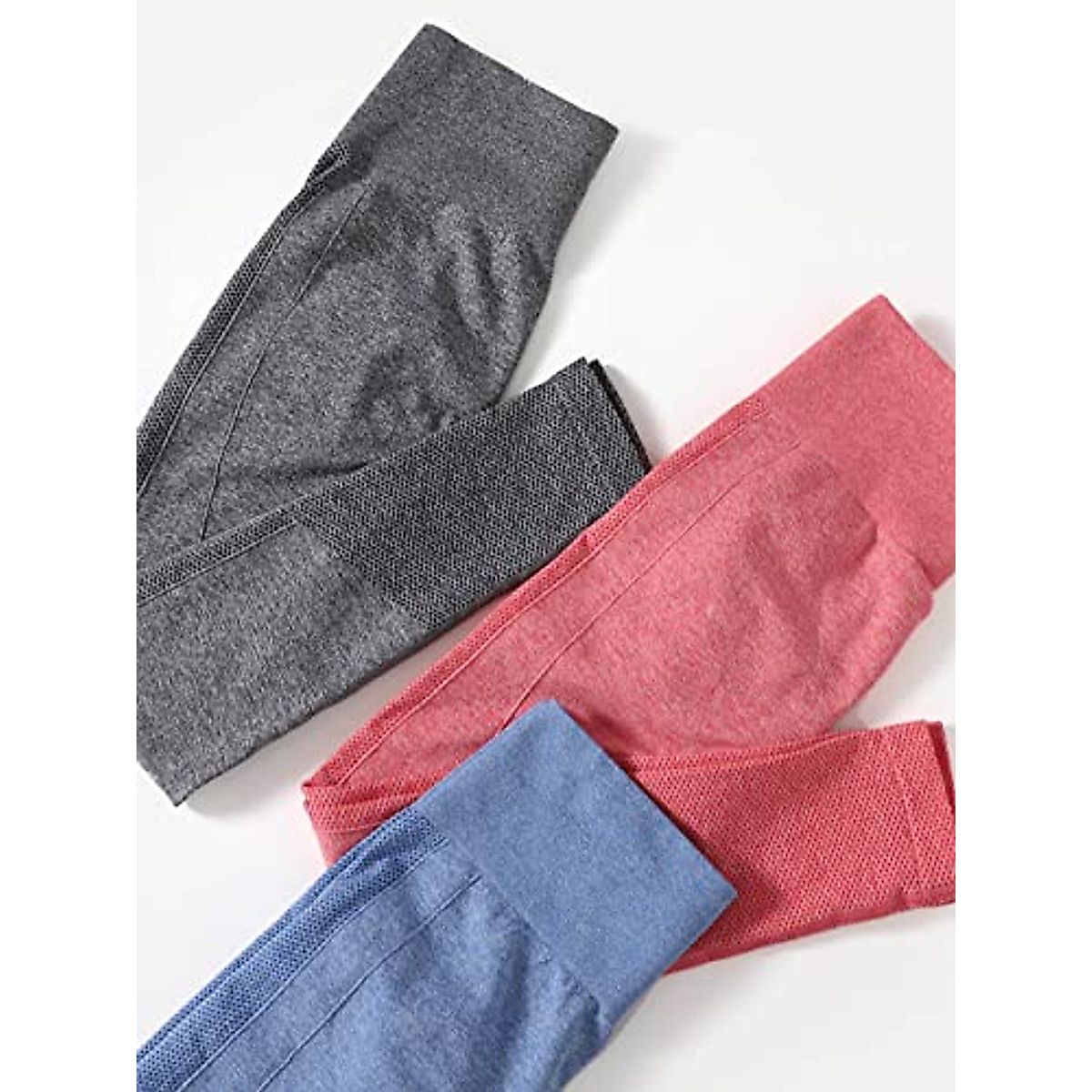 SHENHE Women's 4 Piece Seamless High Waisted Butt Lifting Workout Yoga Leggings Watermelon Pink Multicolor M