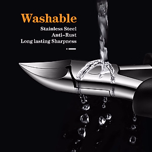 RIMEI Toenail Clippers, Professional Thick & Ingrown Nail Clippers for Men & Seniors, Podiatrist Recommended, Pedicure Clippers Toenail Cutters, Stainless Steel Sharp Curved Blade Grooming Tool