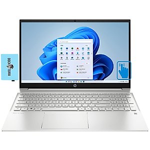 HP Pavilion 15t-eg200 FHD Touchscreen Laptop (Intel i7-1255U 10-Core, 64GB RAM, 1TB PCIe SSD, Intel Iris Xe, 15.6" 60Hz (1920x1080), FP Reader, Backlit KYB, WiFi 6, BT 5.2, Win11P) w/Dockztorm Hub
