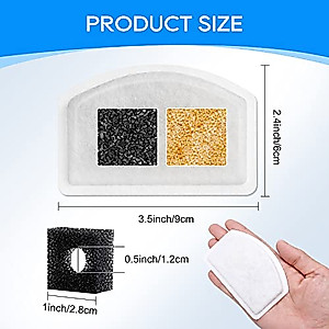 MyfatBOSS Cat Water Fountain Filter, 10 Pack Pet Fountain Filter Replacement Cat Fountain Filter Replacement and 5 Pump Filters Compatible with ORSDA D60 100oz/3L Automatic Pet Cat Water Fountain