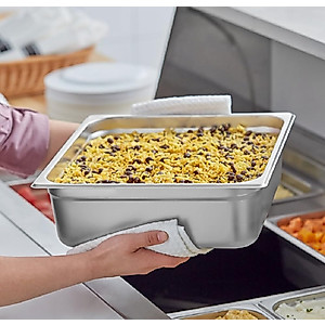 Soro Essentials- Two-Third Size 4" Deep Stainless Steel Anti-Jamming Steam Table Pan 24 Gauge- Chafer Food Pan Stackable Anti-Jam Steam Pan for Hotel Restaurant Supplies Party Buffet Event Catering