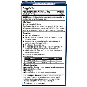 Mommy's Bliss Gas Relief Drops Bottle, Ginger extract flavor, 1 Fl Oz