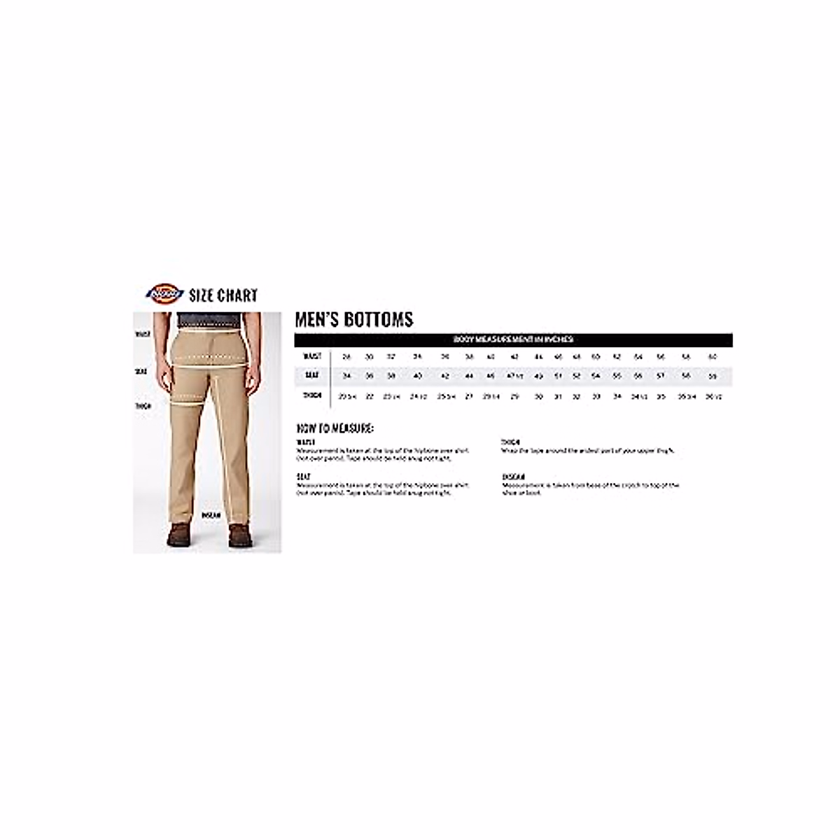 Dickies Men's Loose-Fit Cargo Work Pant, Black, 34W x 34L