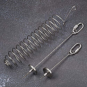 3 Pieces Bird Food Holder Stainless Steel Parrot Hanging Vegetable Fruit Feeder Bird Treat Skewer Include 2 Pieces Small and Large Fruit Fork and a Food Basket, Parrot Foraging Toy