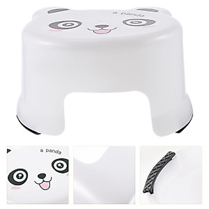 Toddmomy Cartoon Step Stool Toilet Footstool Anti- Skid Foot Stool Bathroom Step Stools Pregnant Stool Helper for Kitchen Bathroom Potty Supplies White