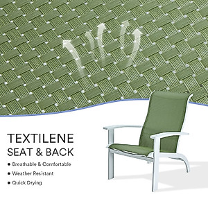 VICLLAX 2 Pieces Adirondack Chairs Outdoor Furniture Patio Chairs for Beach, Pool, and Fire Pit Seating, Green