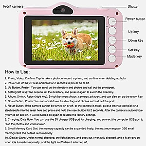 Kids Camera Smart HD 20MP Smart Selfie Digital Camera for Boys and Girls Record Beautiful Moments