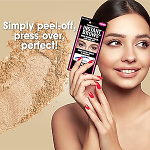 Fran Wilson Instant Brows Makeup Tool: Adhesive Stencils for Perfectly Shaped Brows, Easy to Use, Ideal for Beginners and Pros - Arched