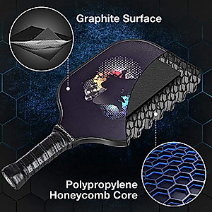 niupipo Pickleball Paddle, USAPA Approved Pro Graphite Pickleball Paddle/Paddles Set, Polypropylene Honeycomb Core, Cushion 4.25In Grip, Portable Bag/Paddle Cover, Lightweight Pickleball Racket