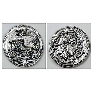 Silver Plated Ancient Greek Coins - Reproduction Tetradrachm - 5 Pieces Set