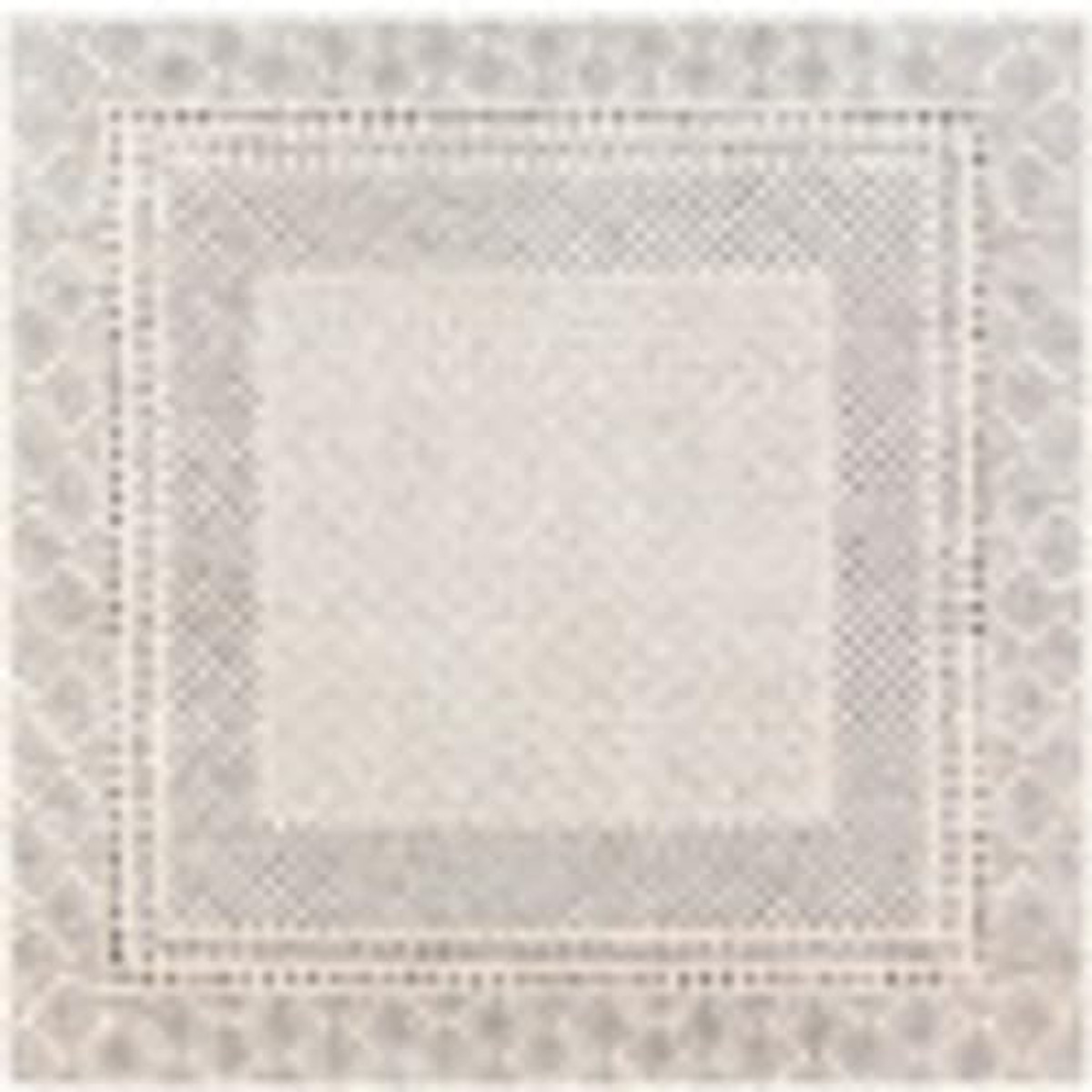 Livabliss Melodie Boho Farmhouse Area Rug,6'7" Square,Beige