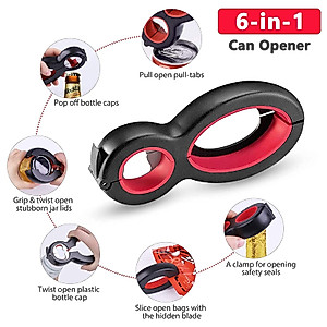 Jar Opener Can Opener Bottle Opener Lid Opener Kit with Non Slip Silicone Handle Easy to Twist for Children, Elderly, Weak Hand and Arthritis Sufferers (4 Pack)