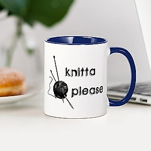 CafePress Knitta Please Mug Ceramic Coffee Mug, Tea Cup 11 oz