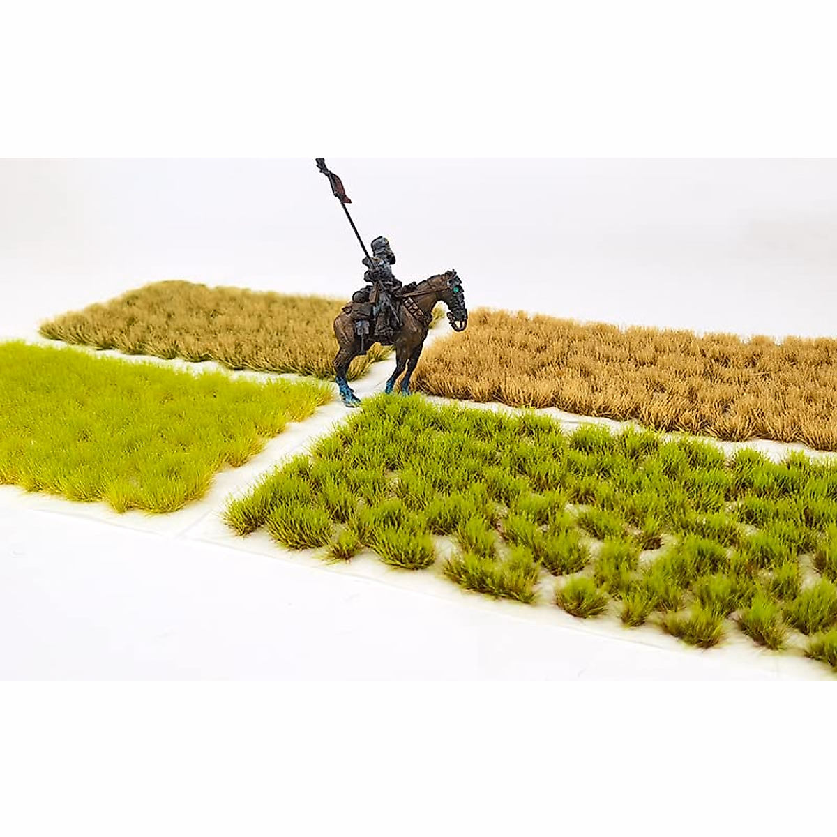 190 Pcs Static Grass Model Grass Tufts Railway Artificial Grass Miniature Grass Tuft Terrain Kit for DIY Model Railway Fairy Garden Diorama Scenery (Set A)