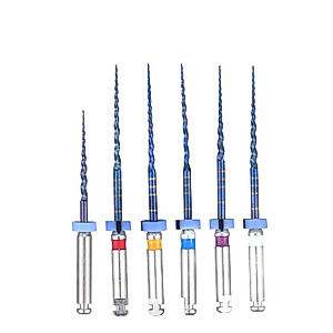 6Pcs S1-F3 Endodontics Files Heat Acticated NiTi Engine Use Super Rotary File 21mm/25mm Endo File (25mm)