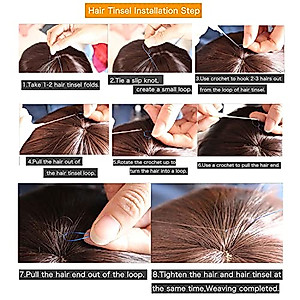 47 Inch 12 Colors Hair Tinsel 2400 Strands With Tool Sparkling Dazzle Glitter Shiny Hair Extensions Hair Tinsel Kit