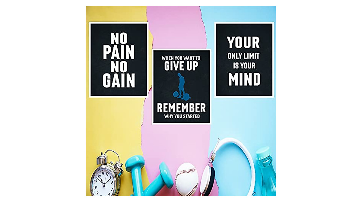 Motivational Gym Posters for Home & Workout Room Decor
