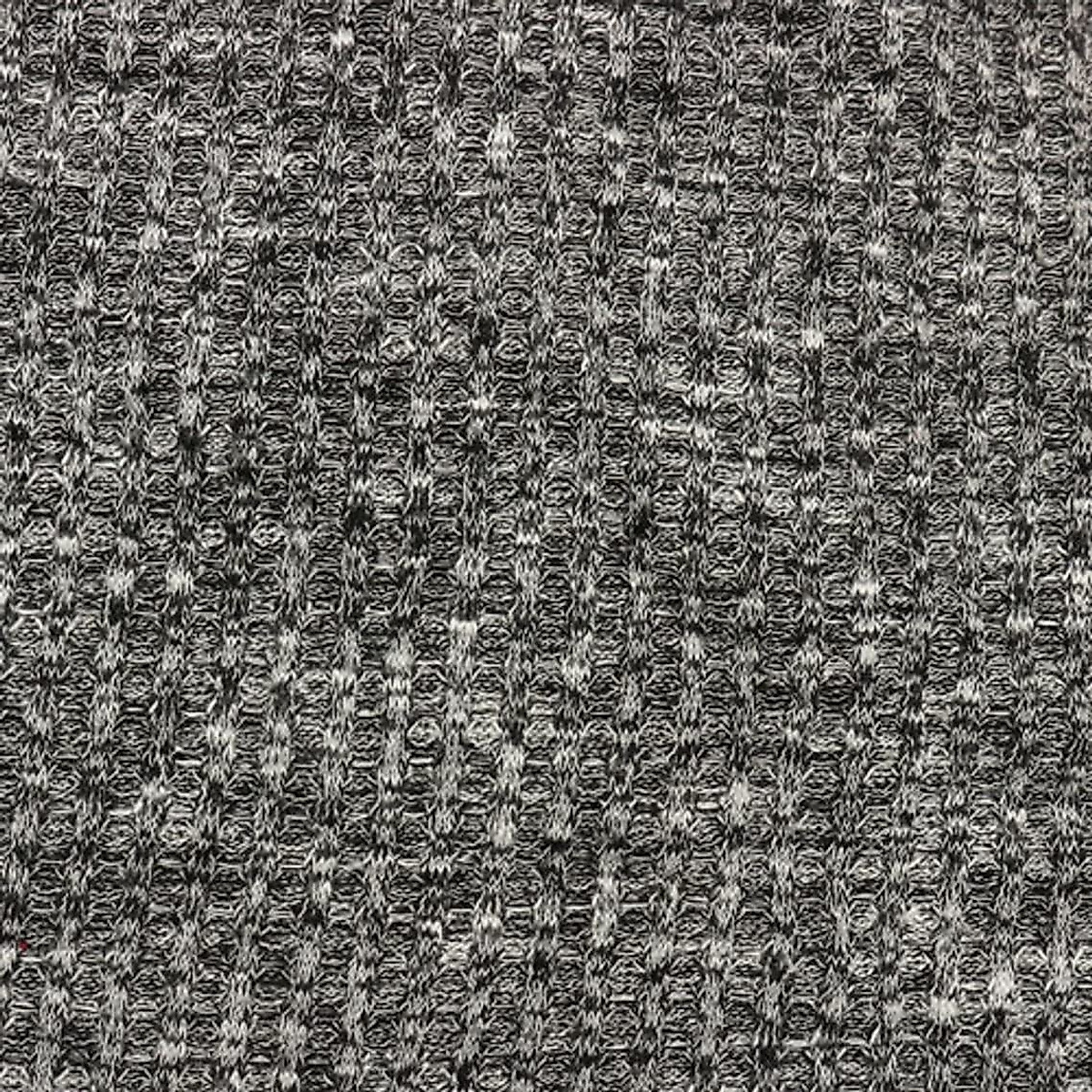Solid Waffle Brush Poly Rayon Spandex Knit Fabric (Sample Swatch (7"x10" Inches), Heather Grey Chambray)