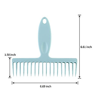 Household Broom Hair Removal Comb Removal Cleaning Tool for Clean The Hair and Dust On The Broom Bathroom Sewer Hair Collectors 2 Pieces, Blue
