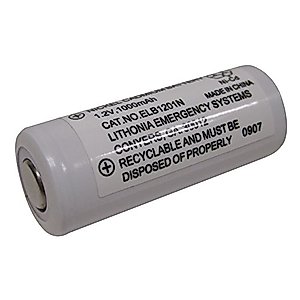 Lithonia Lighting ELB 1201N Emergency Replacement Battery, 250 Watts, 2 Volts, White