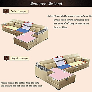 vctops Geometric Embroidery Cotton Couch Sofa Cover Farmhouse Sectional Couch Covers Sofa Slipcover for Dogs Cats Pet Love Seat Recliner Leather L Shaped, Armrest Backrest Cover (Cream,28"x82")