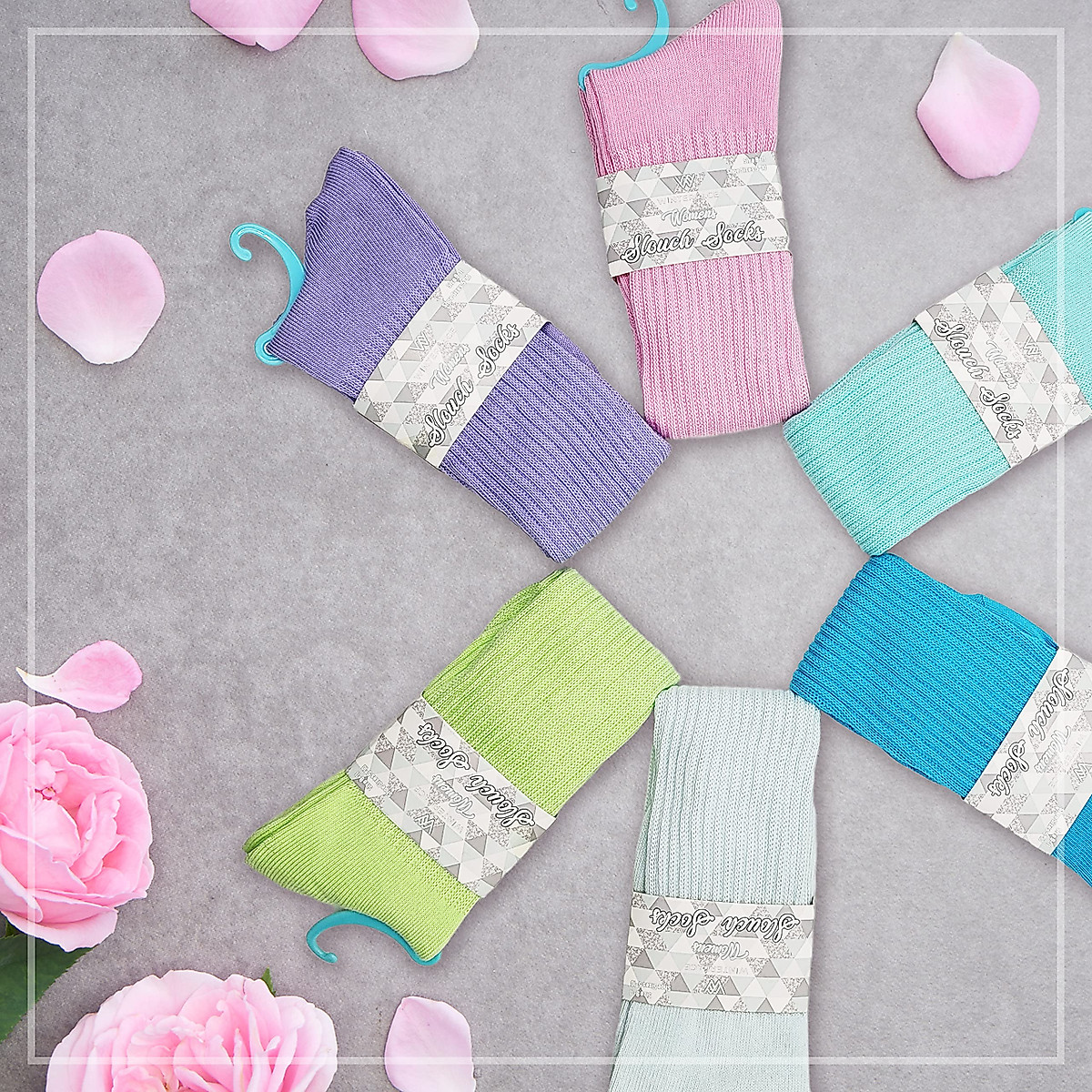 Winterlace 3 Pairs Slouch Socks for Women, Soft Extra Long Scrunch Knee High Sock, Bulk Pack